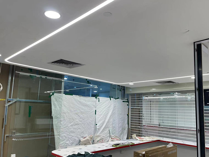 Recessed LED linear light for Bank – Onoff Lighting