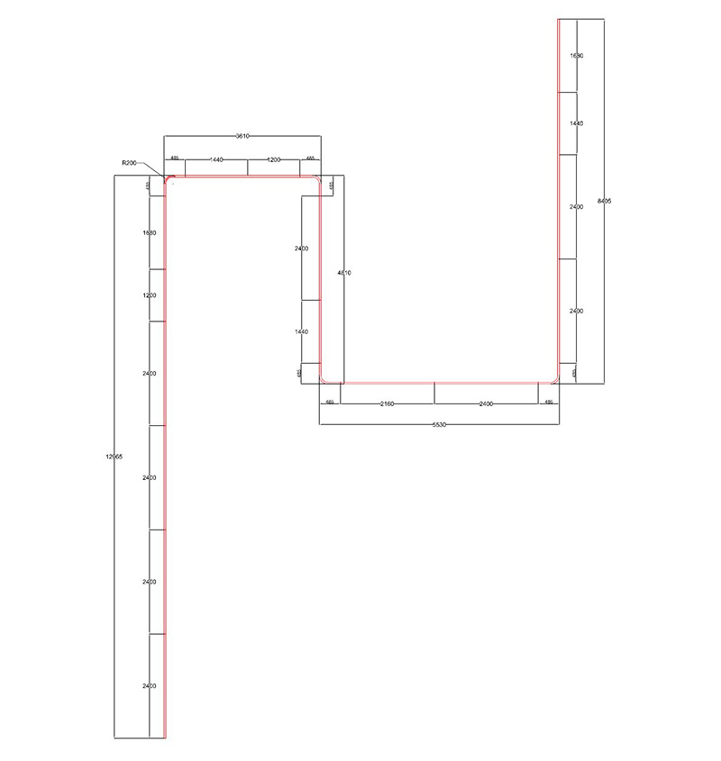 Recessed LED linear light for Bank – Onoff Lighting